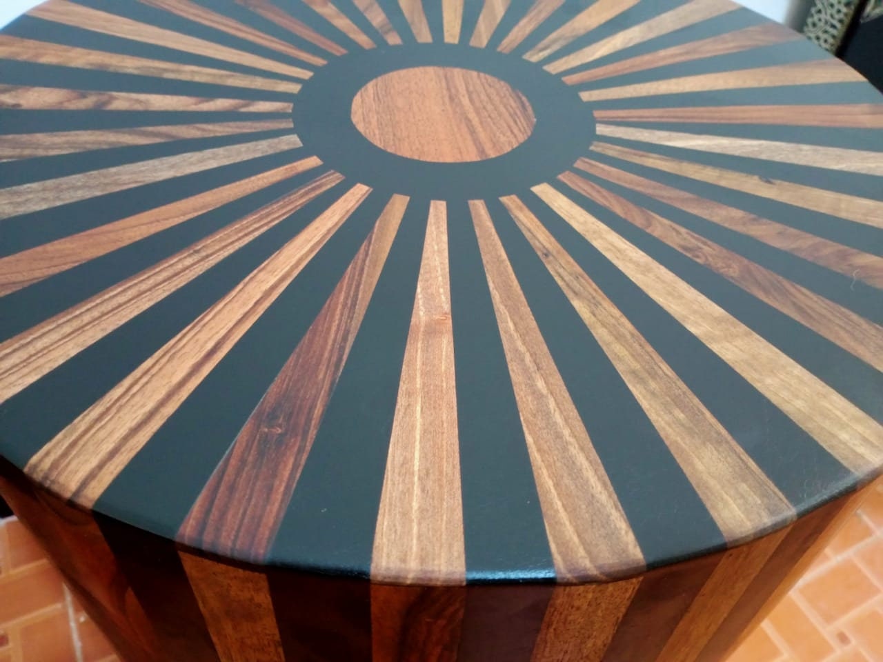 Handmade Stunning Round Table Unique Wood Piece of Art Side - Etsy