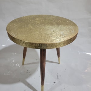 Arabic Brass Coffee Table: Carved Moroccan Sofa Table - Etsy