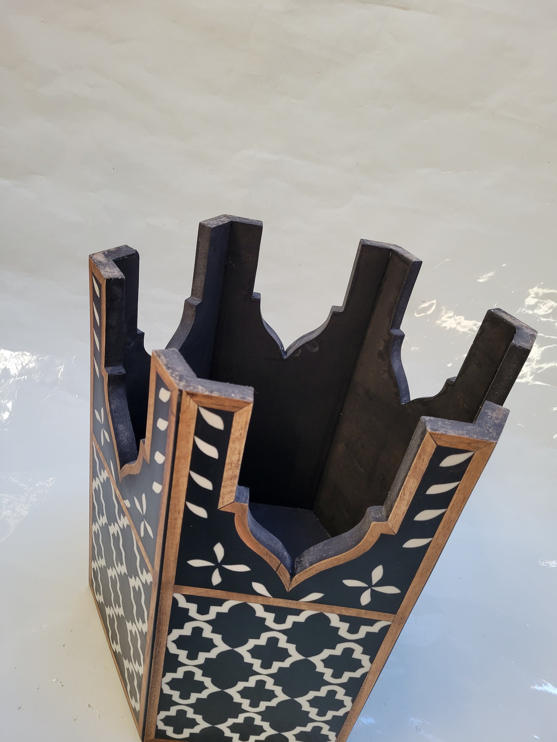 Handmade Moroccan Walnut Hexagon Table: Boho Oriental Decor - Etsy