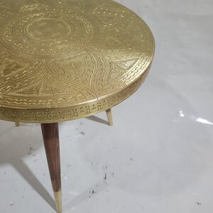 Arabic Brass Coffee Table: Carved Moroccan Sofa Table - Etsy