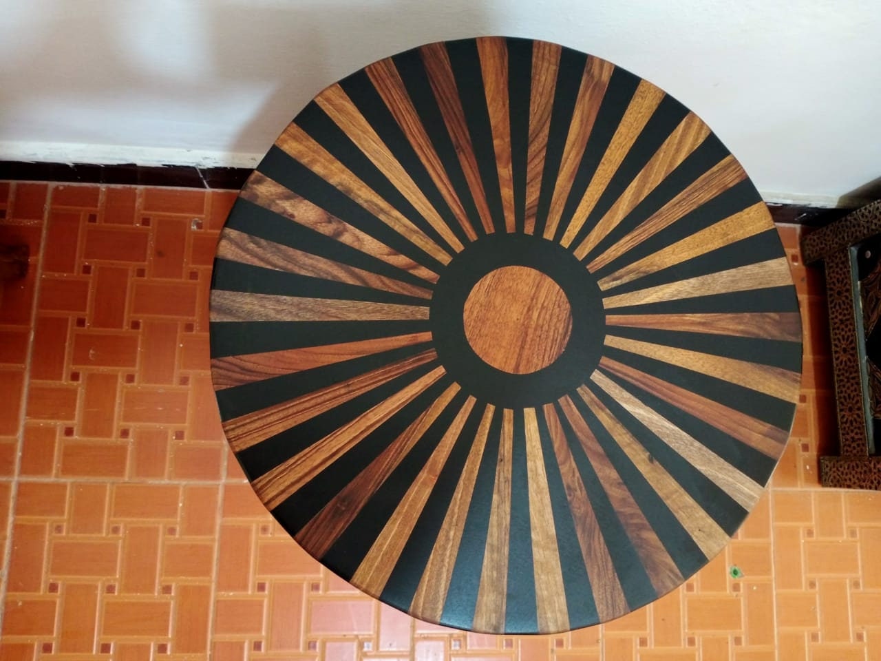 Handmade Stunning Round Table Unique Wood Piece of Art Side - Etsy