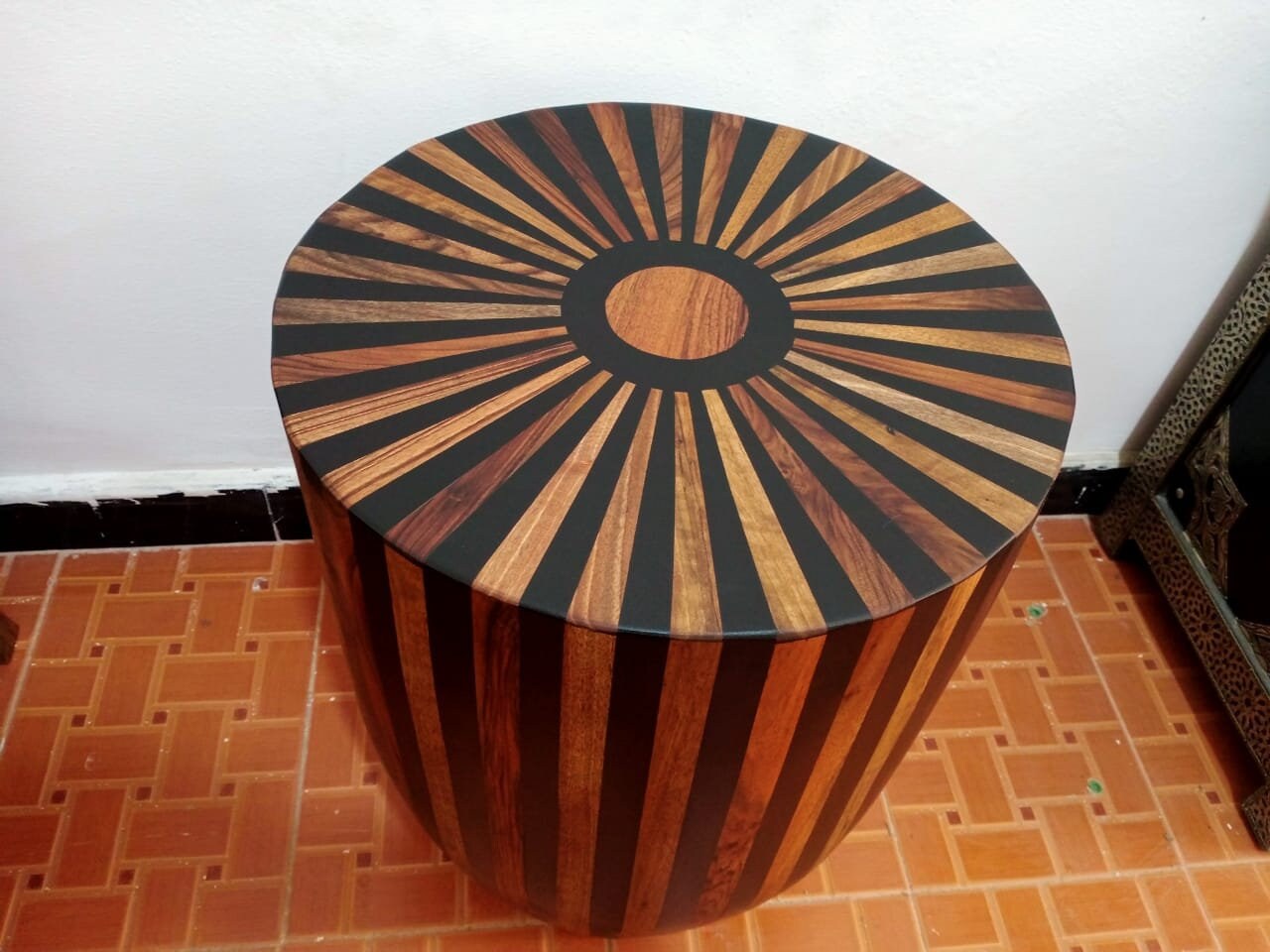 Handmade Stunning Round Table Unique Wood Piece of Art Side - Etsy