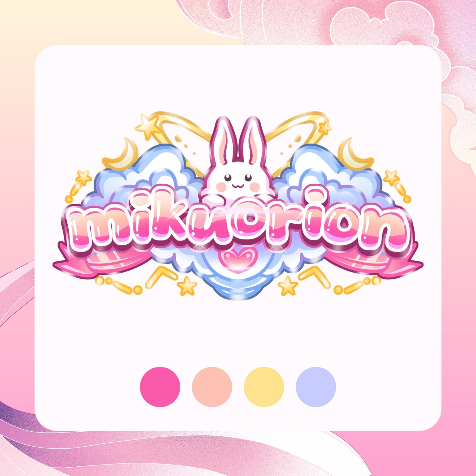 Custom Chibi Cute Animated Vtuber Logo for Your Vtuber, Animated Logo ...