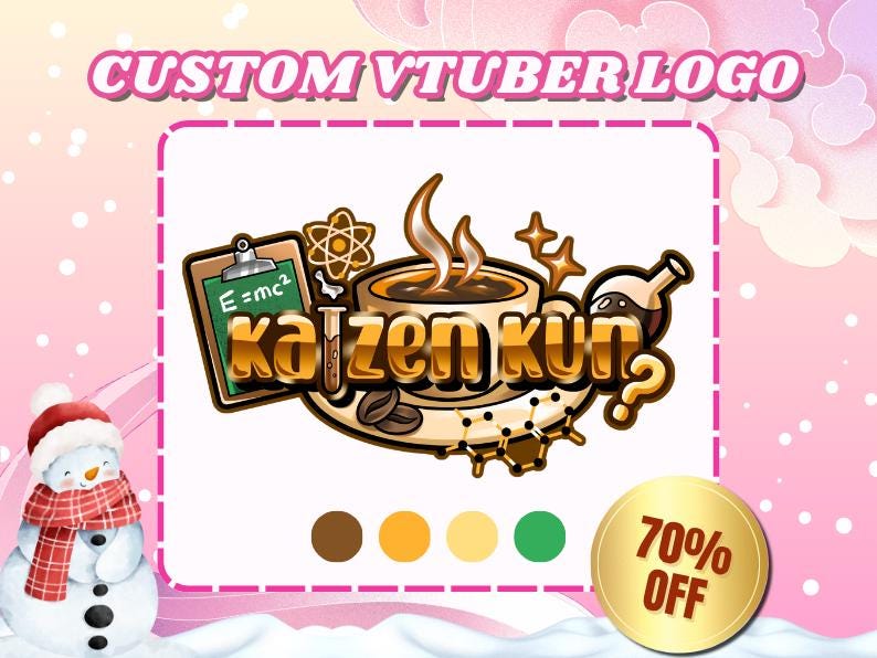 Custom Animated Vtuber Logo - Cute Vtuber Branding for Streamers - Etsy