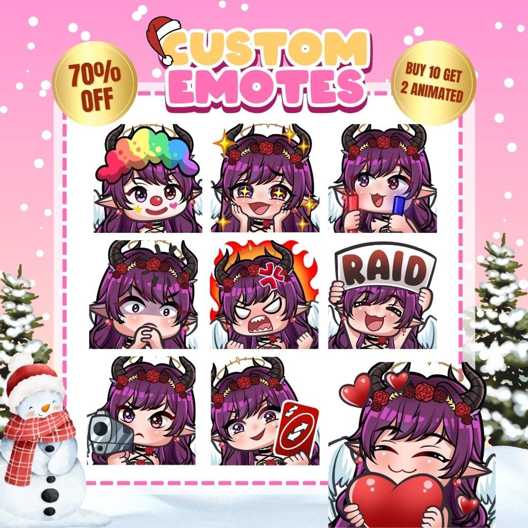 Custom Animated Emotes, Vtuber, Anime, Pet Emotes - Etsy