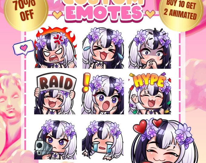 Custom / Personalized Emotes for Twitch, Discord or Other I Emote Art ...