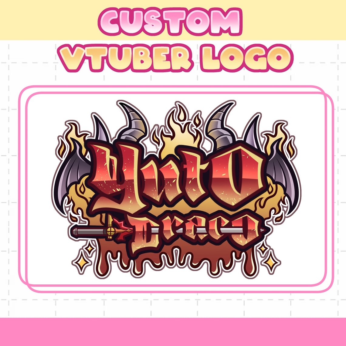Custom Vtuber Logo Vtuber Custom Logo Logo Design - Etsy