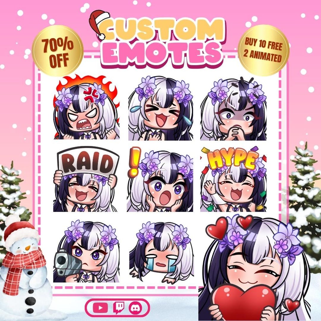 Emotes personalizados de Twitch / Emotes animados / Emote de Twitch ...