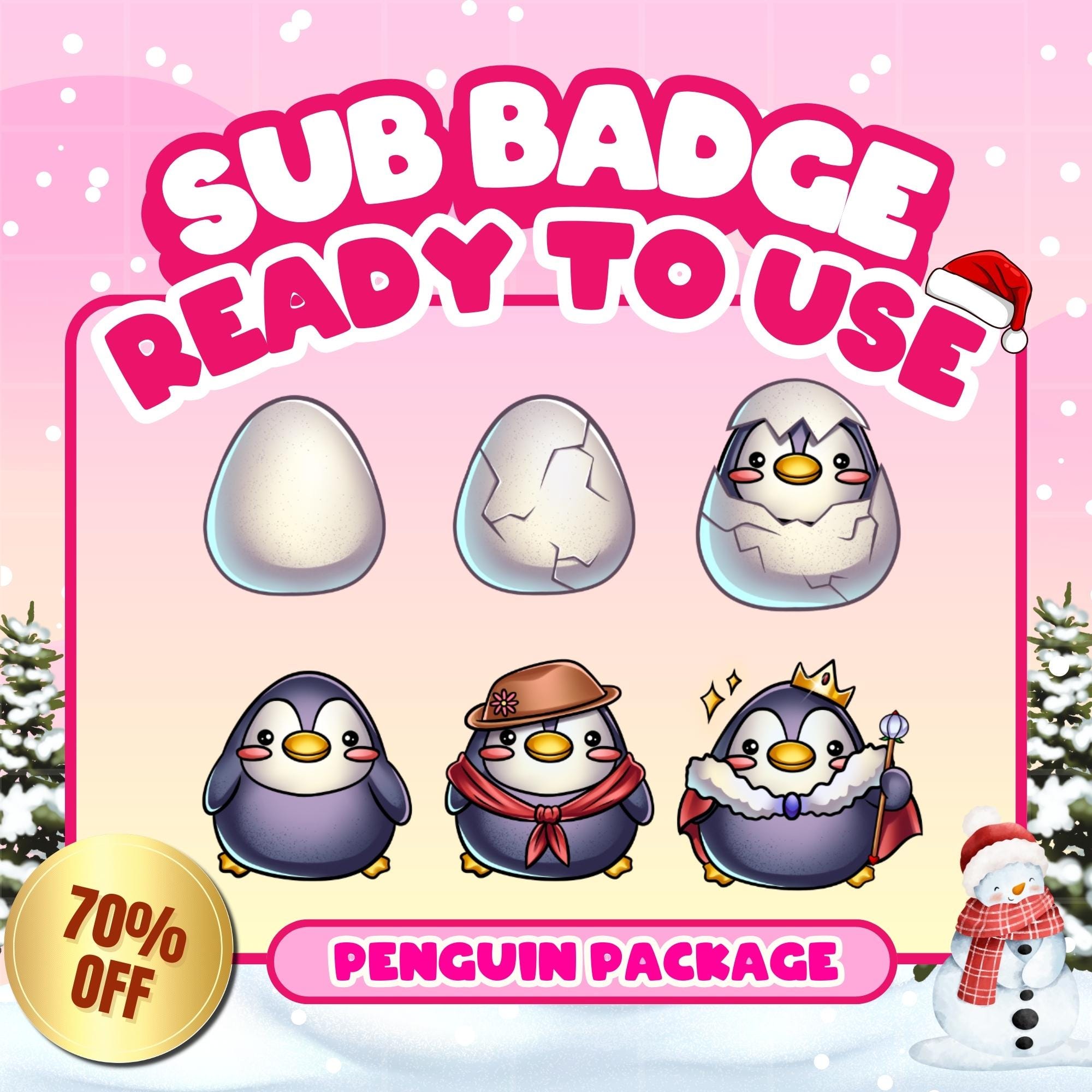 Custom Vtuber Sub Badges, Animal, Anime, Gaming Character - Etsy