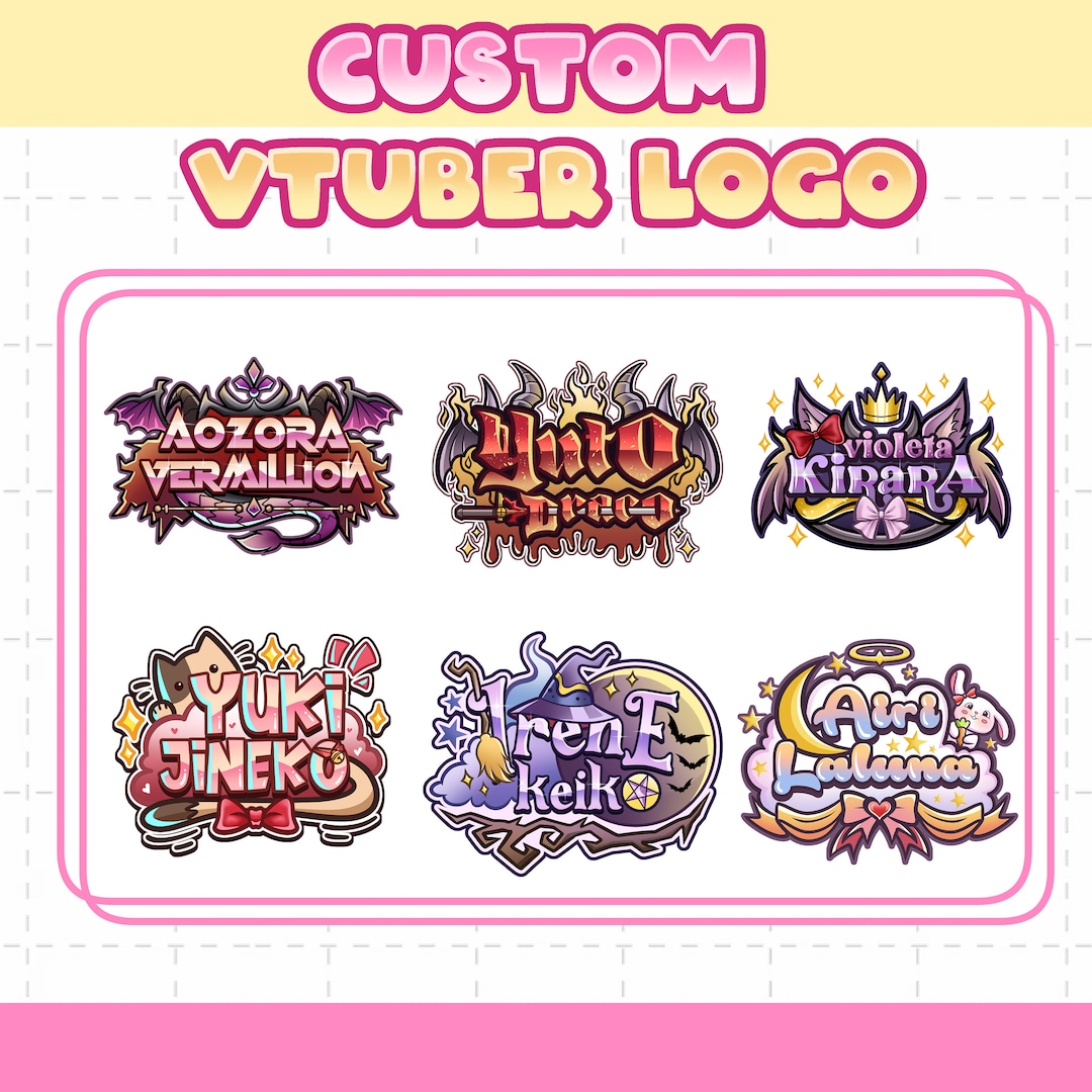 Custom Vtuber Logo Vtuber Custom Logo Logo Design Pngtuber Logo Giftuber Logo Streamer Logo Cute ...
