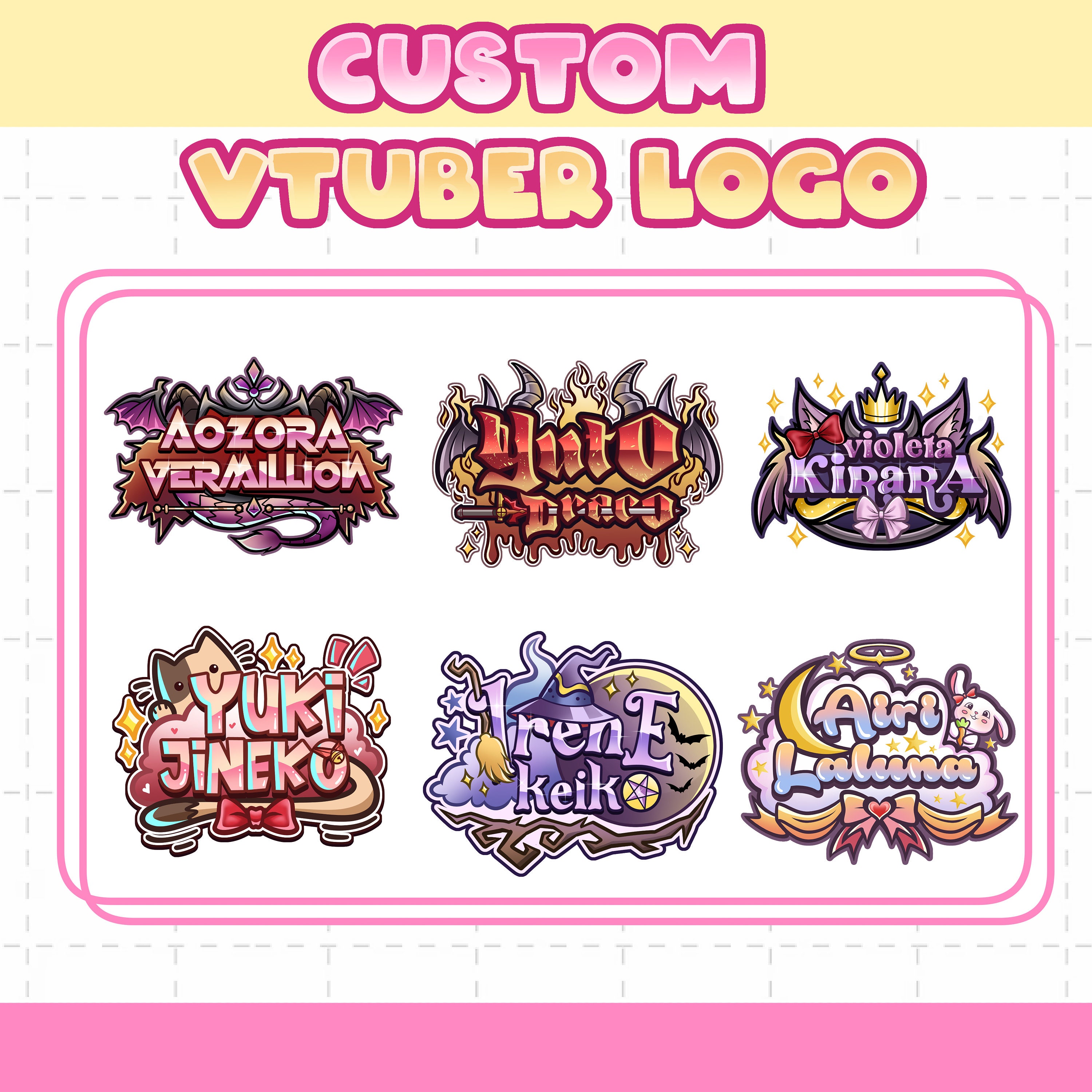 Custom Vtuber Logo Vtuber Custom Logo Logo Design Pngtuber Logo Giftuber Logo Streamer Logo Cute ...