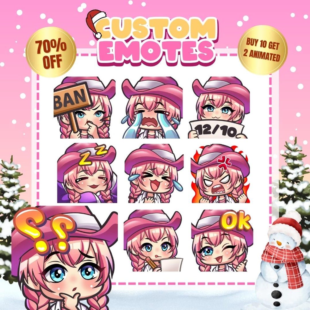 Benutzerdefinierte animierte Emotes, Vtuber/Twitch/Kick, Haustier/Tier ...
