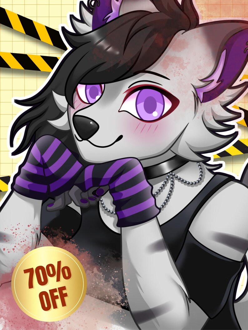 Custom Furry Art Illustration: Anthro Character Icon, Ref Sheet - Etsy