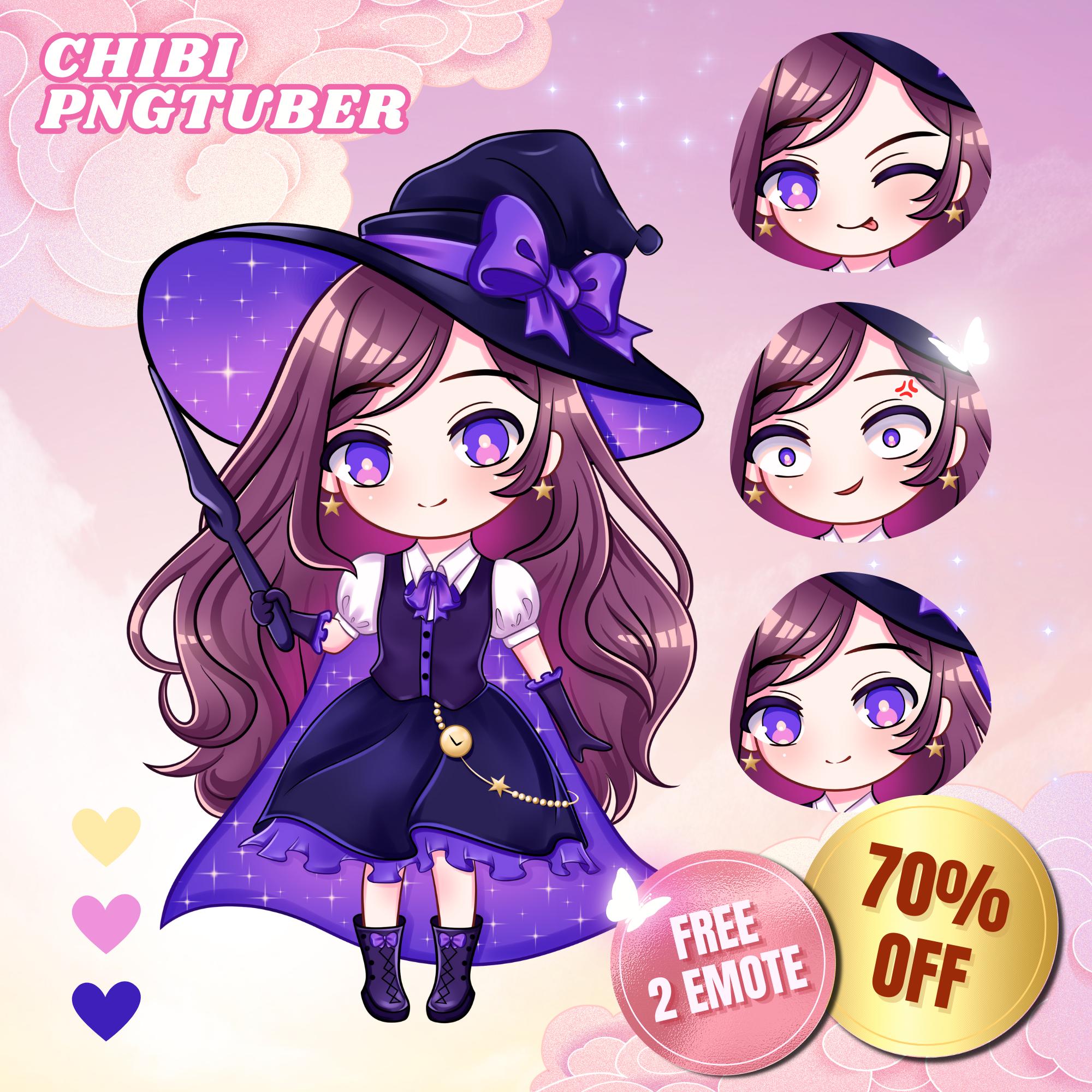 Custom Chibi Pngtuber: Anime Character Commission for Twitch Stream - Etsy