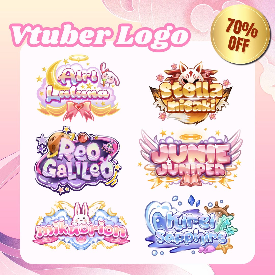 CUSTOM VTUBER LOGO Vtuber Logo, Vtuber, Custom Vtuber Logo Commission ...