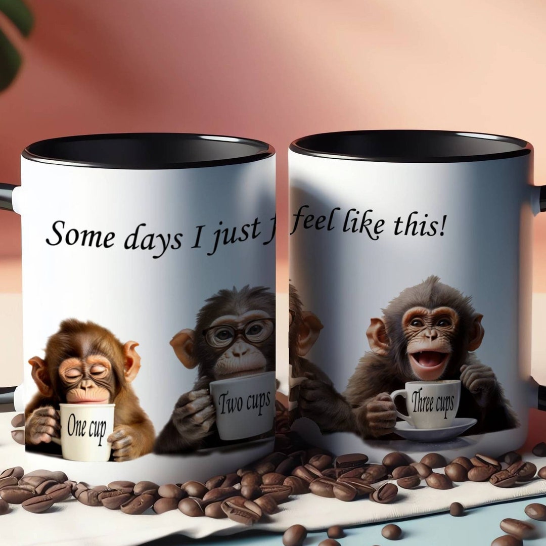 15oz Chimpanzee Gift Coffee Mug, Single Cup Dishwasher and Microwave ...