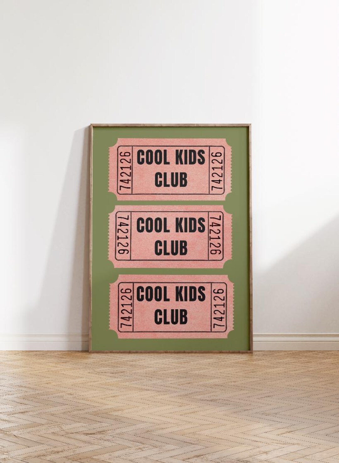 Cool Kids Club Ticket Stub | Digital Print - Fun Printable Poster, Kids ...