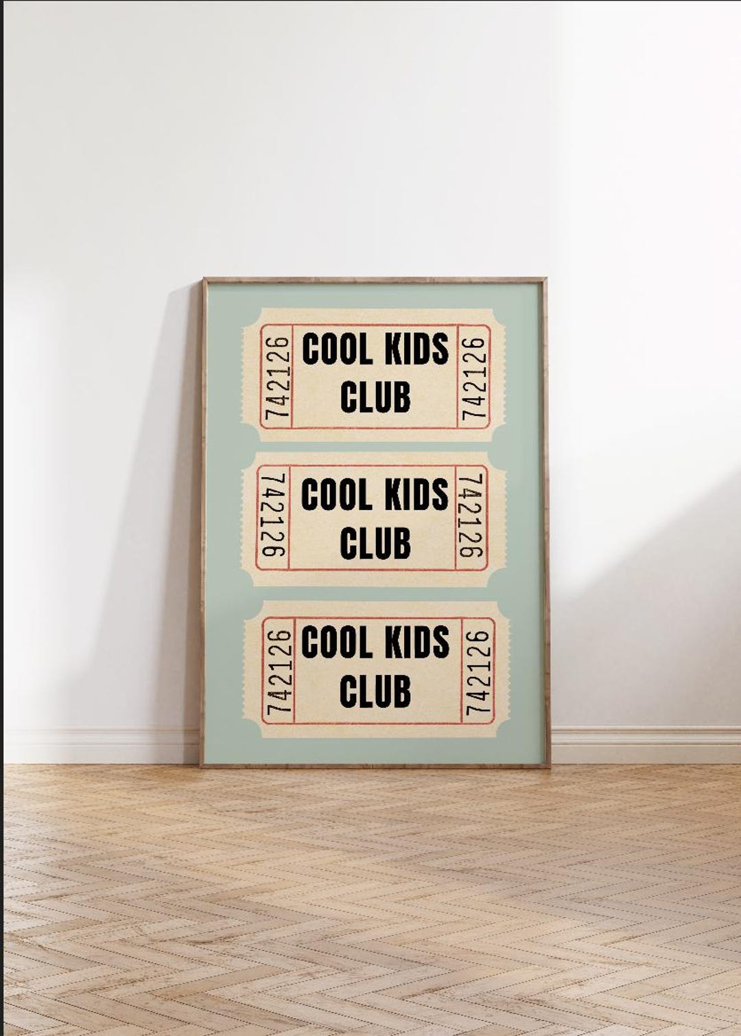 Cool Kids Club Ticket Stub | Digital Print - Fun Printable Poster, Kids ...