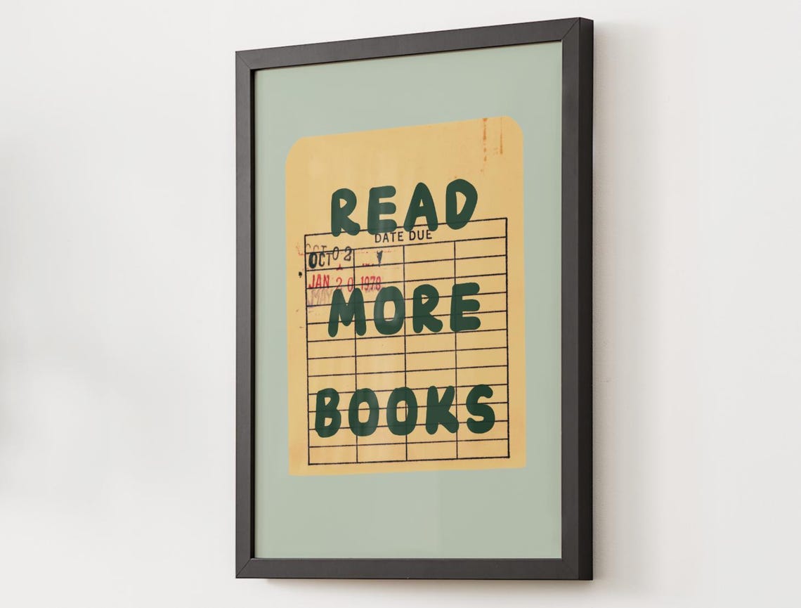 Read More Books | Digital Print- Printable Wall Art, Kids Room Decor ...