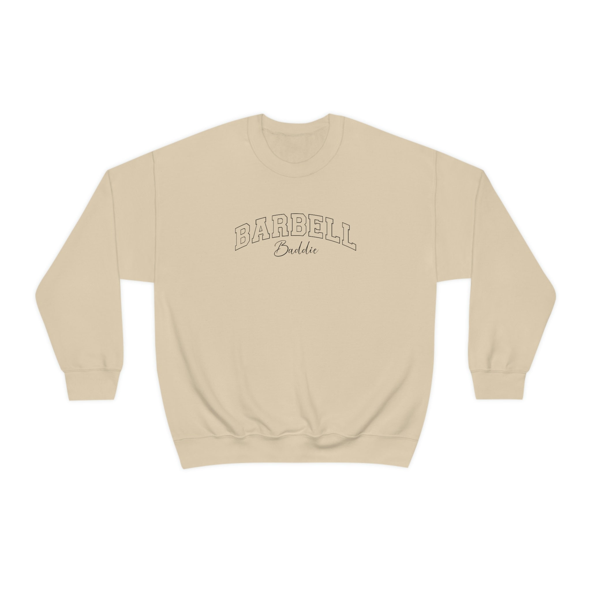 Barbell Baddie Crewneck - Baddie Sweater - Funny & Cute Weightlifting ...