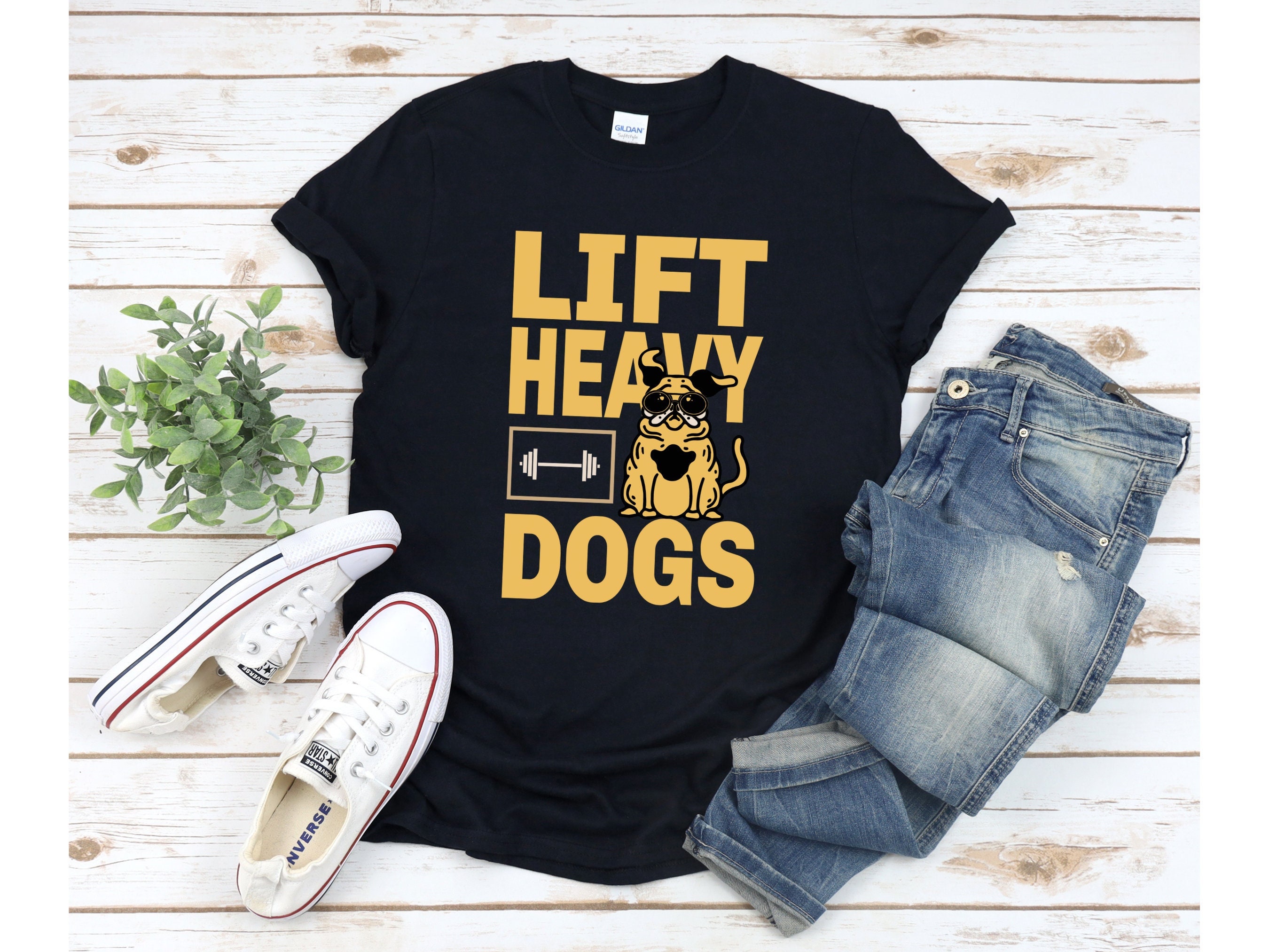 Lift Heavy Dogs Shirt, Funny Pug Weightlifting Shirt, Pump Cover for ...