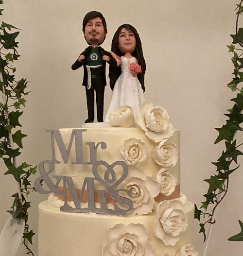 Custom Wedding Cake Topper Figures Made From Photos Wedding - Etsy
