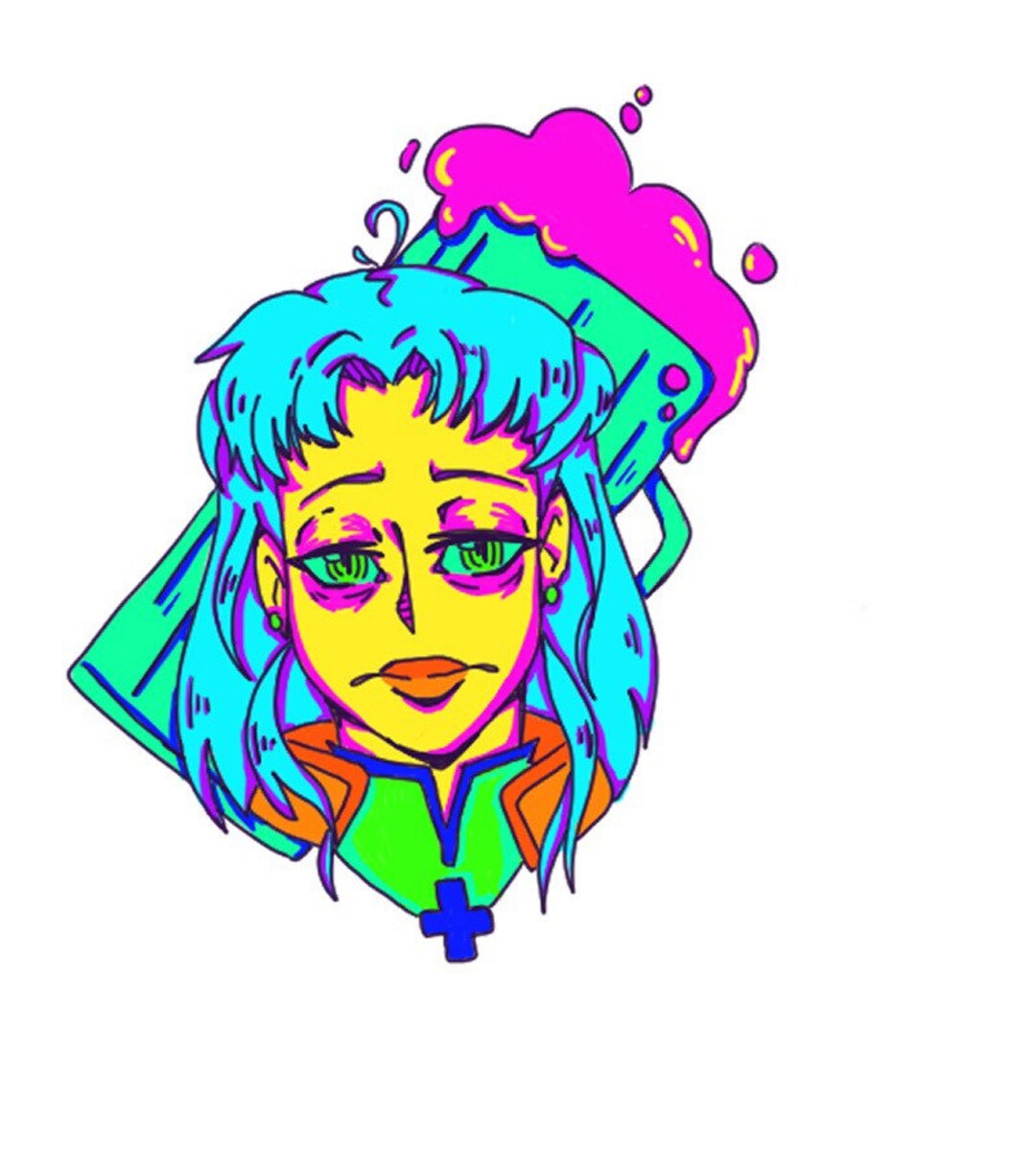 Misato Evangelion Sticker - Etsy