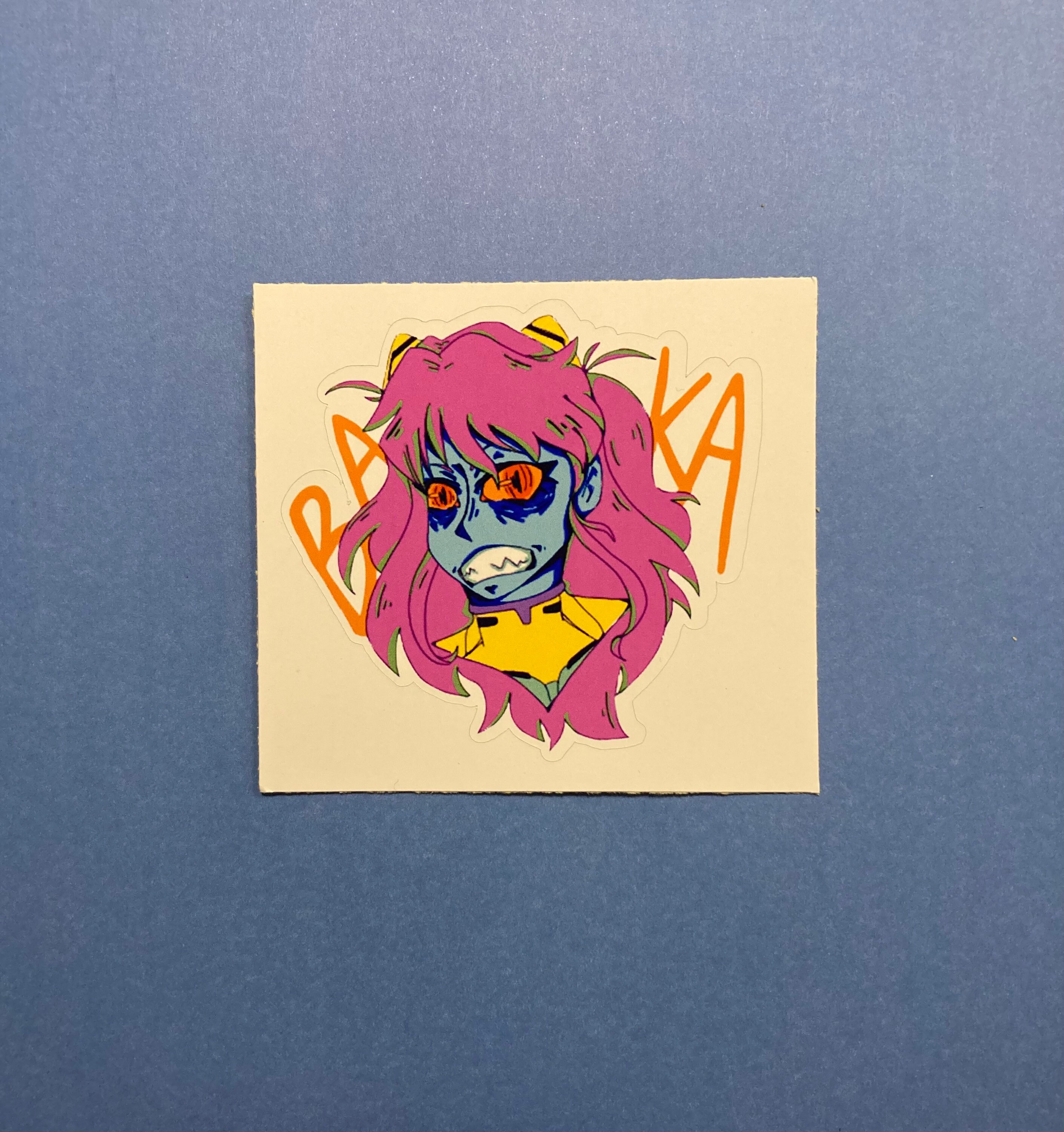 Evangelion Asuka Sticker - Etsy