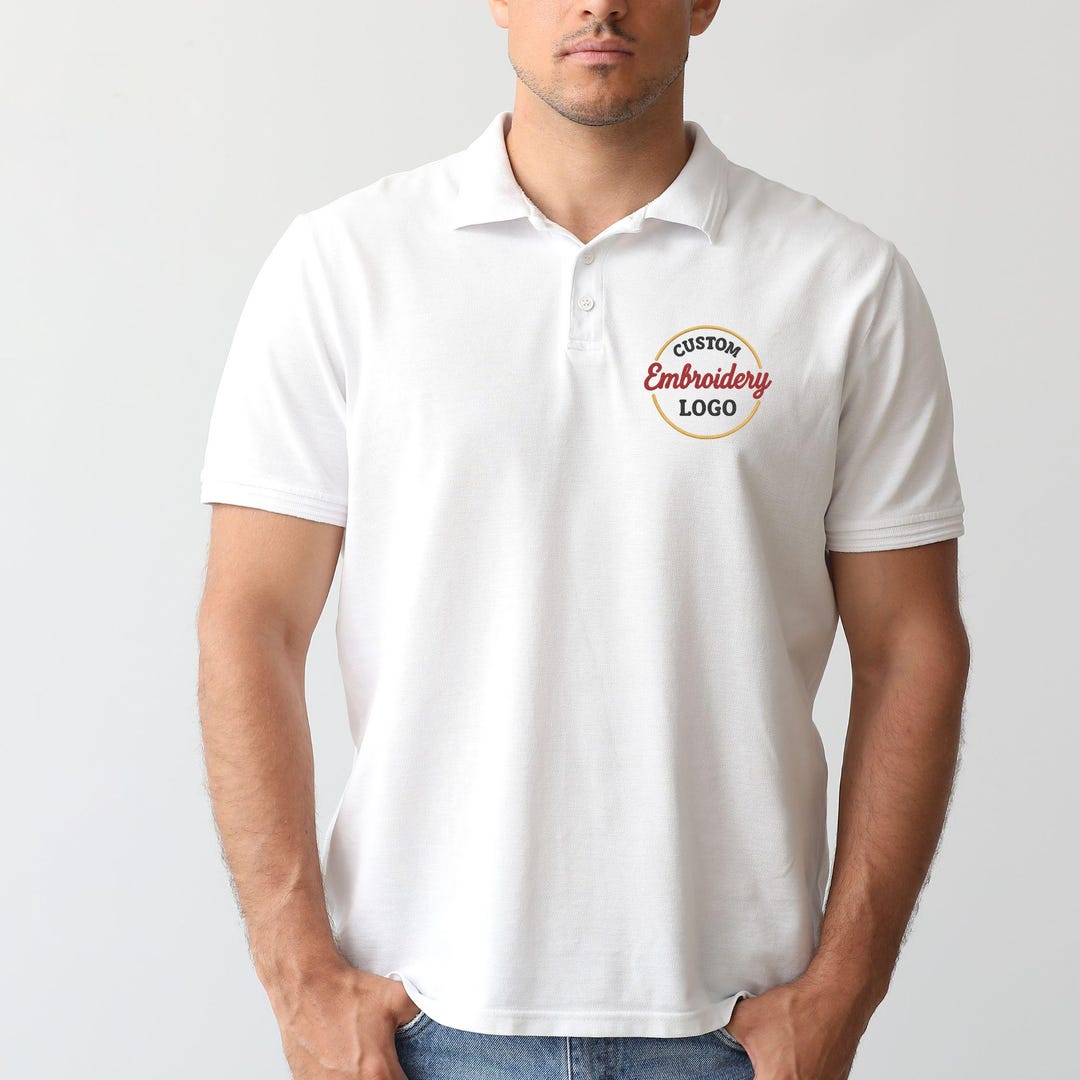 Custom Embroidered Polo Shirt | Business Logo Custom Design Polo T ...
