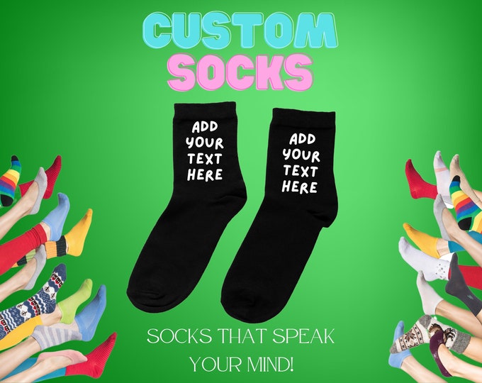 Custom Printed Add Your Own Design No Show Socks for Women Personalized ...