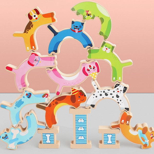 Dog Stacking Blocks - Etsy