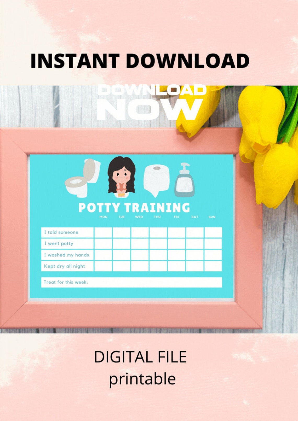 Potty Training Reward Chart Toilet Training Potty Training Checklist ...