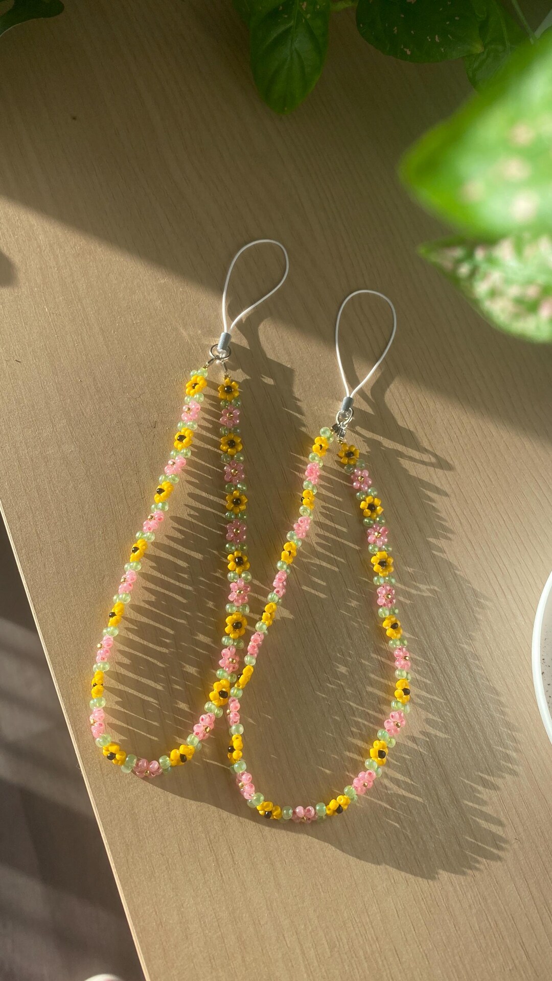 Sunflower Beaded Phone Charm | Aesthetic Phone Charm/strap ...