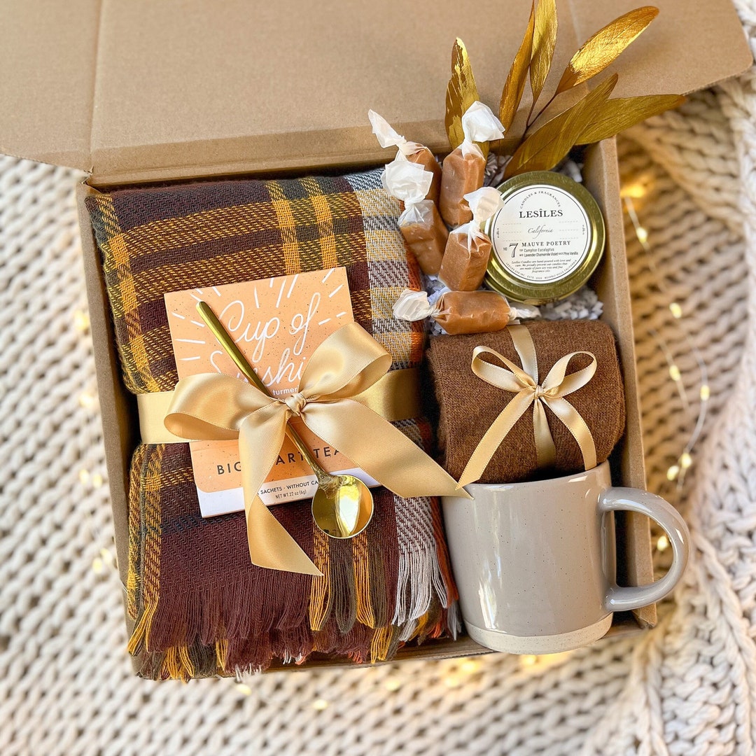 Cozy Fall Gift Box, Hygge Gift Basket, Care Package for Her, Self Care ...