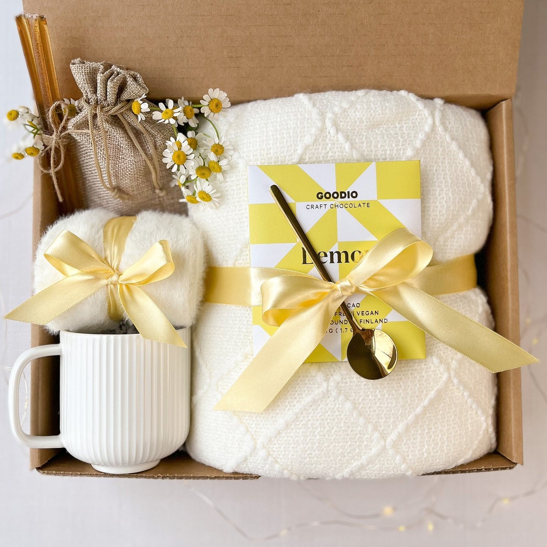 Gift Box With Blanket Care Package for Her Sending Hugs - Etsy