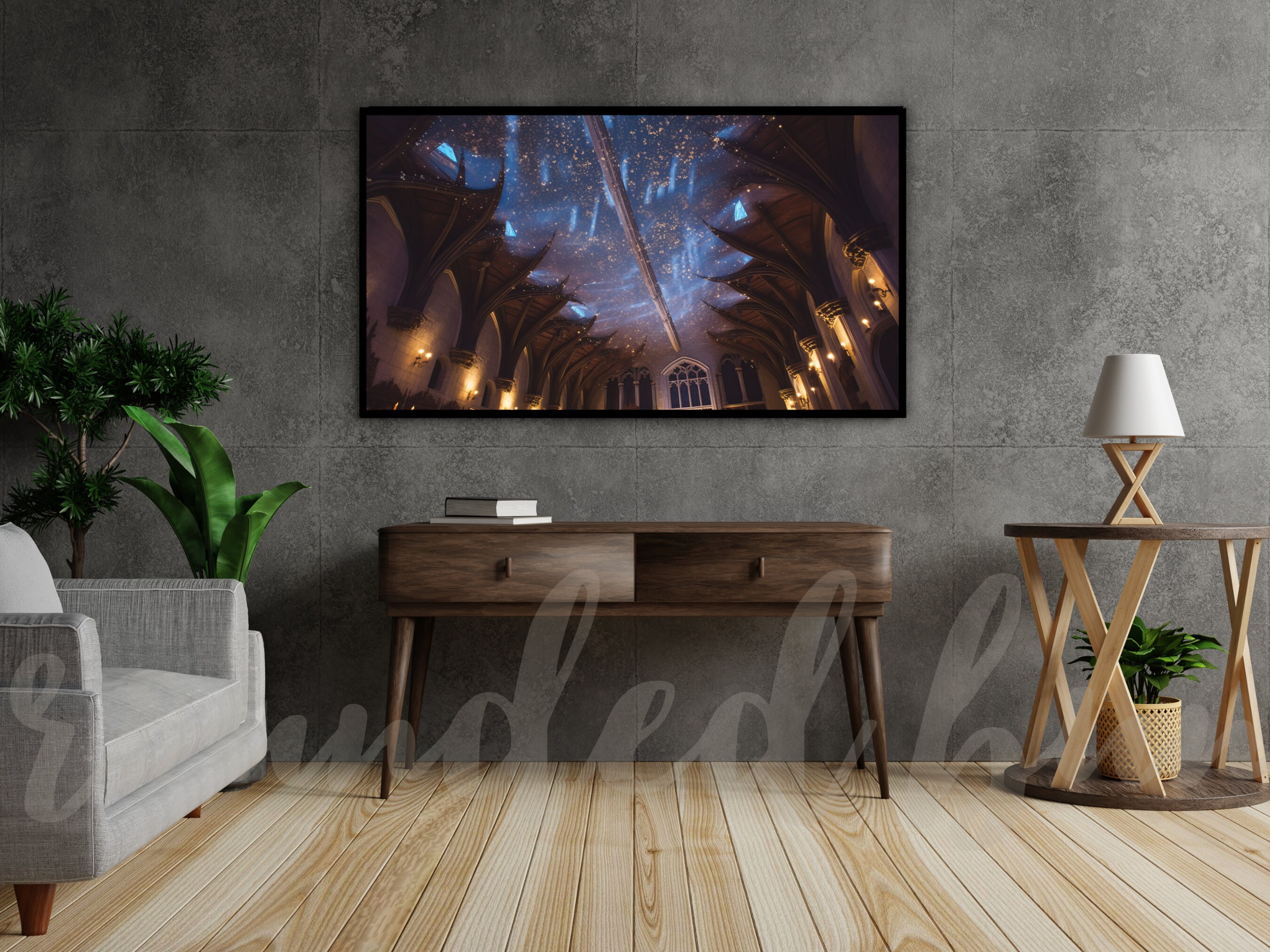 Samsung Frame TV Art | Frame TV Art 4K | Wizard Dining Hall TV Art ...