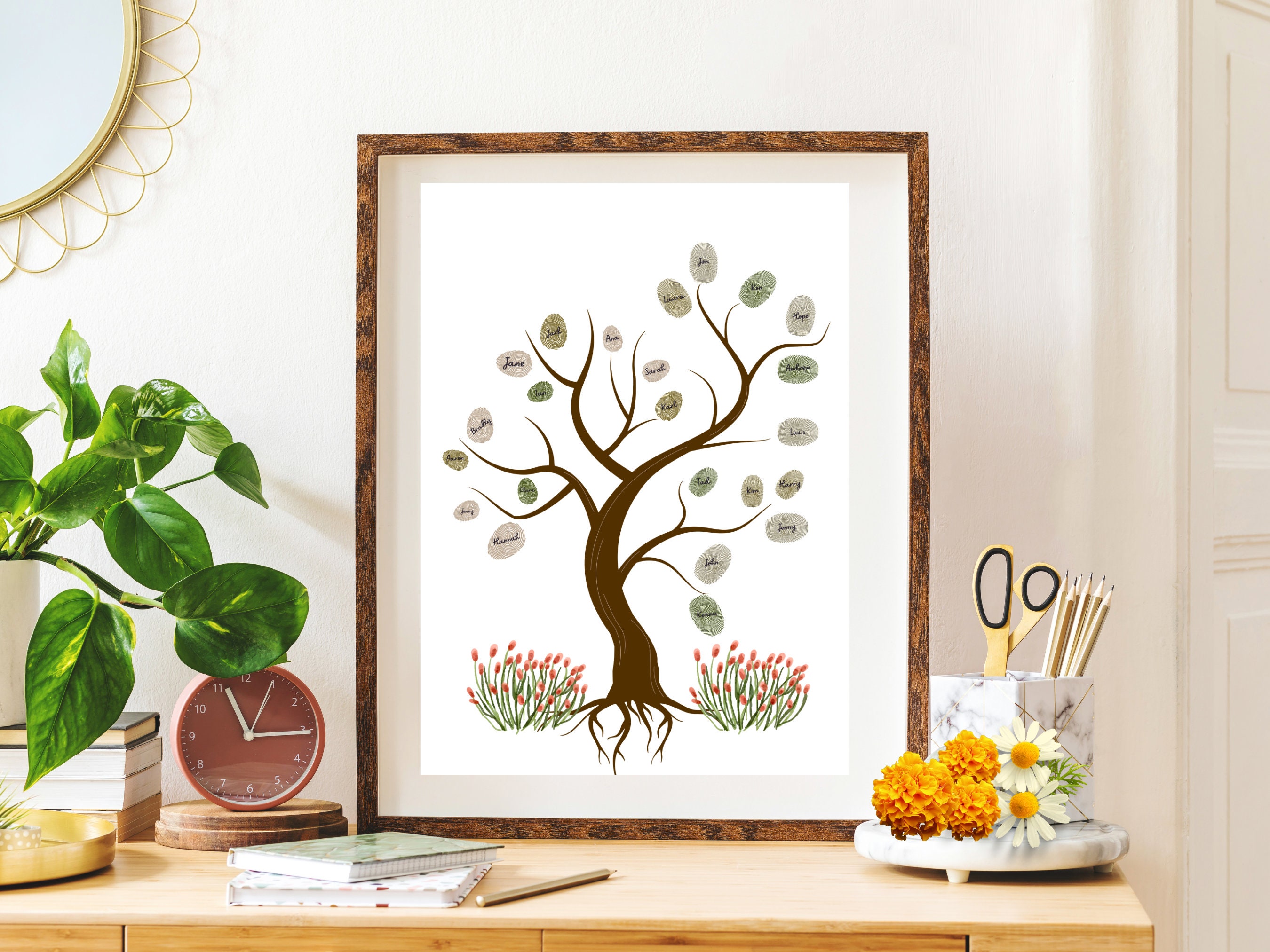 Fingerprint Family Tree Printable Instant Digital Download - Etsy