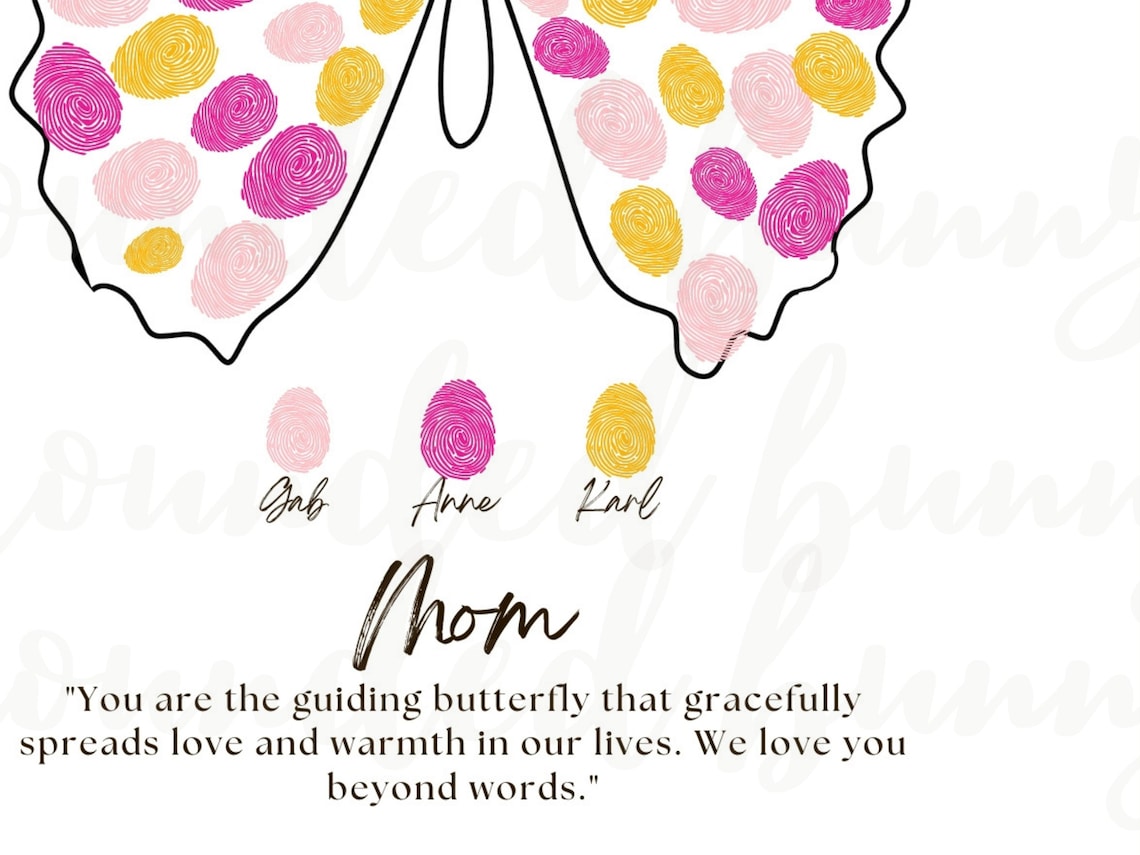 Handprint Art for Mom, Grandma, Fingerprint Art, Fingerprint Craft ...
