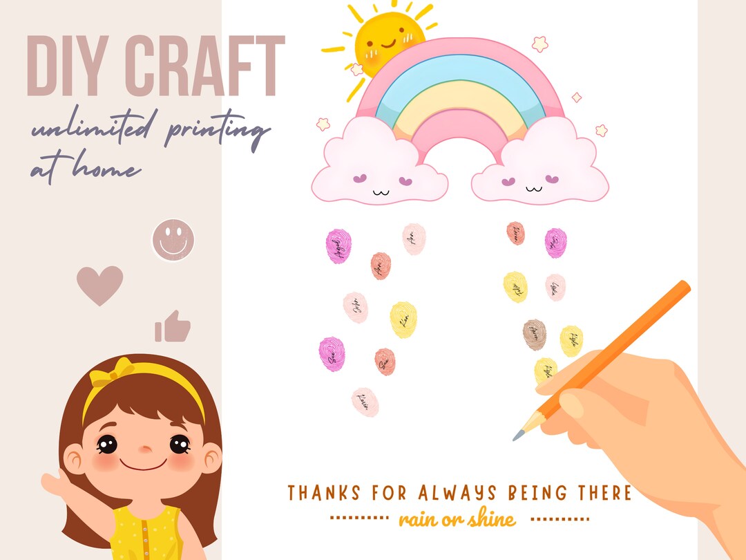 Rainbow Handprint Art for Teacher Appreciation Gifts Teacher - Etsy