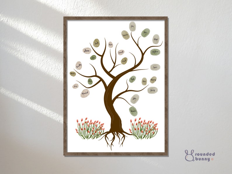 Fingerprint Family Tree Printable Instant Digital Download - Etsy