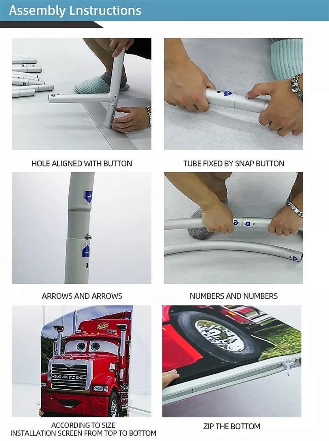 Round Backdrop Stand, Metal Circle Frame With a Double-sided Fabric ...