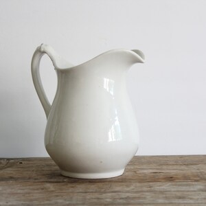 Warranted Ironstone White Pitcher Antique Aged - Etsy