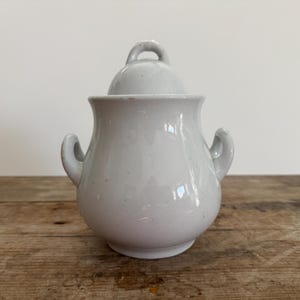 Antique Powell Bishop England Sugar Bowl Pottery White English ...