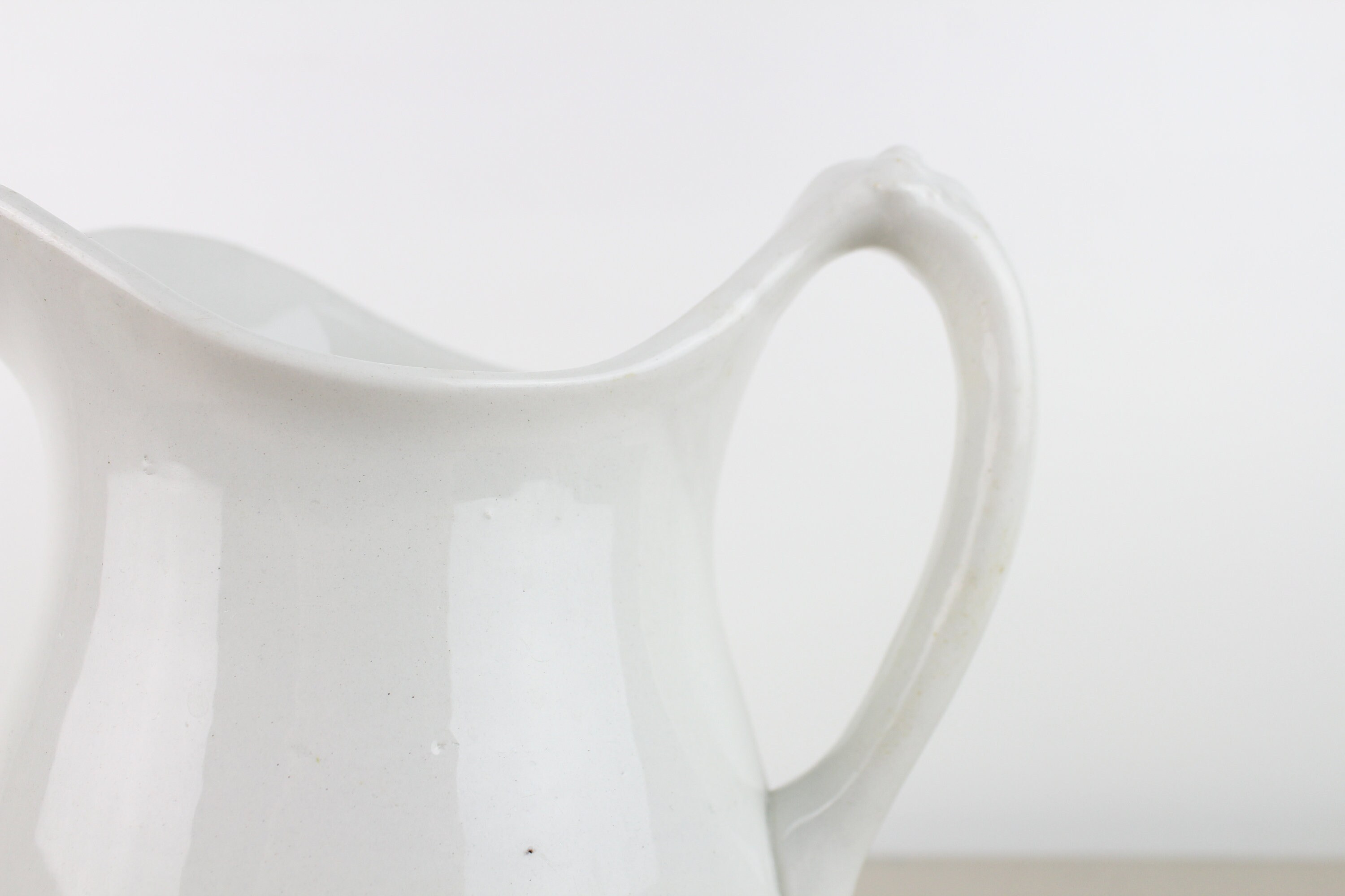 Warranted Ironstone White Pitcher Antique Aged - Etsy