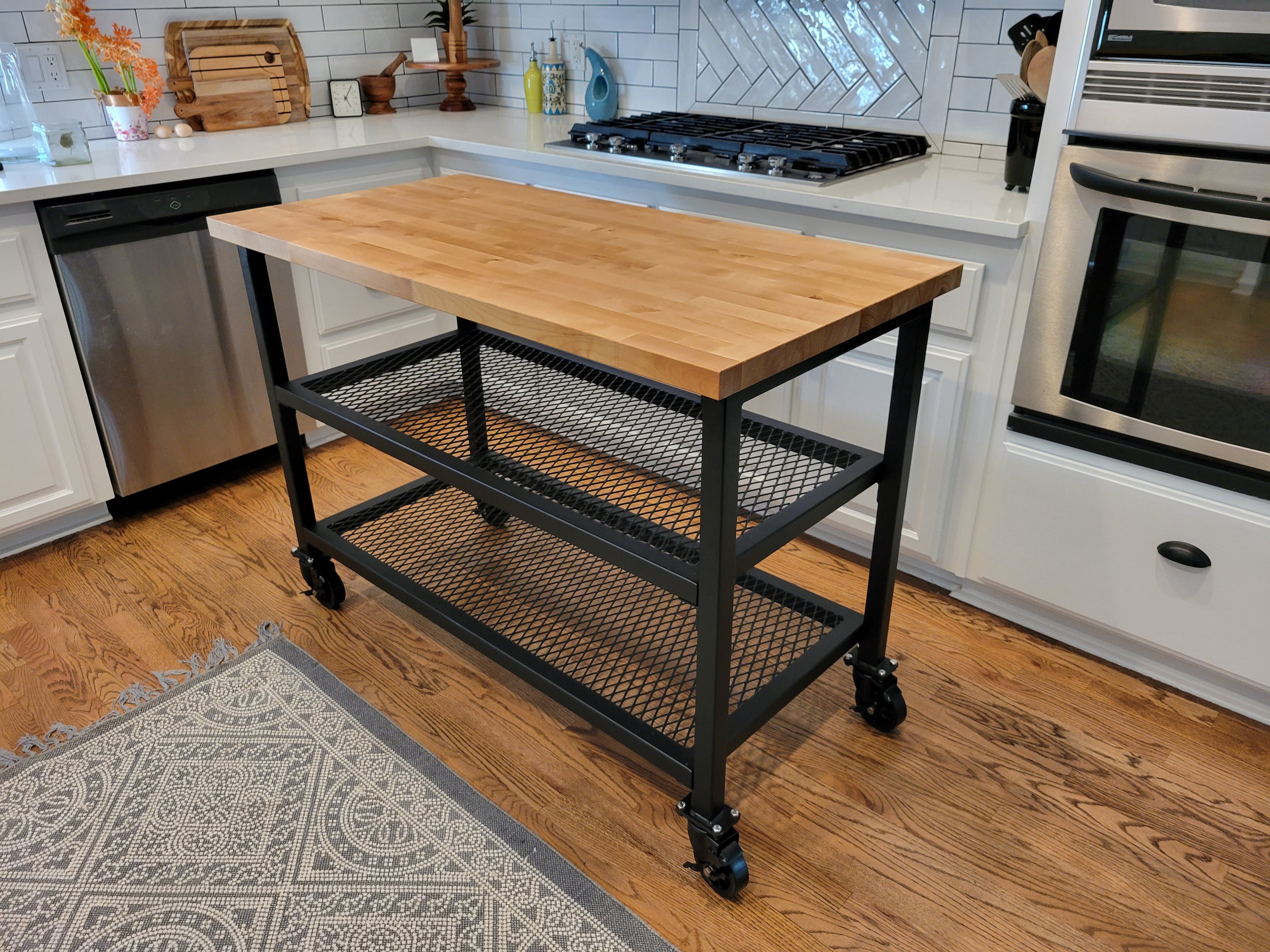 Rolling Island Cart - Etsy