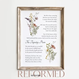 The Weaver Poem / the Tapestry Poem Christian Poetry Print Christian Encouragement Gift Floral ...