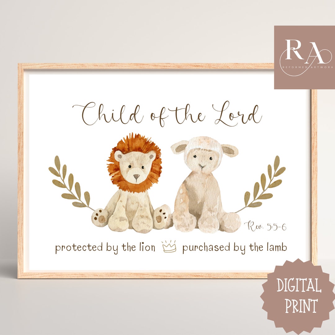 Child of the Lord Lion and the Lamb Protected by the Lion, Purchased by ...