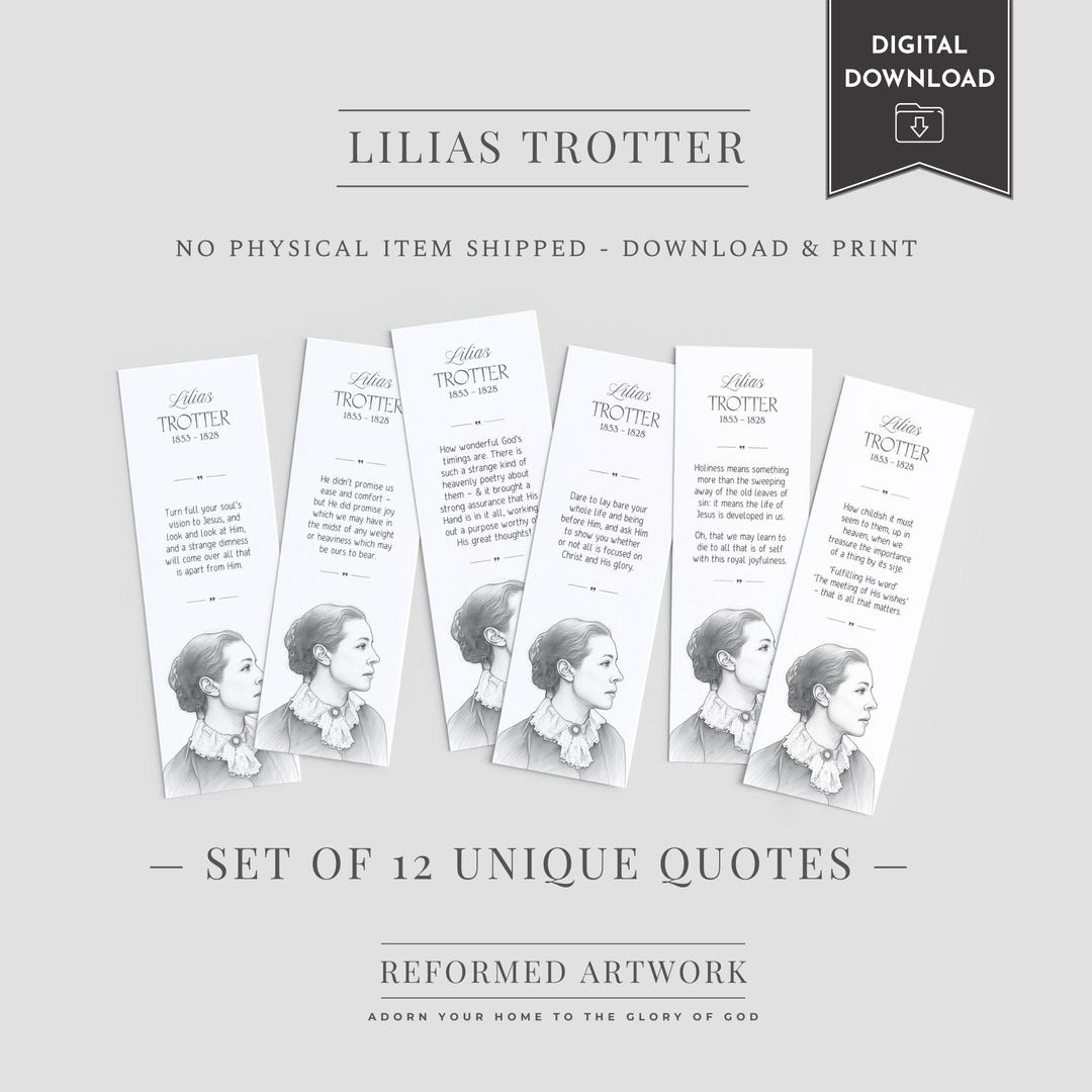 LILIAS TROTTER Art Print Bookmark Missionary Quote Digital Download ...