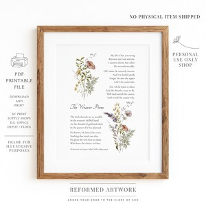 The Weaver Poem / the Tapestry Poem Christian Poetry Print Christian ...