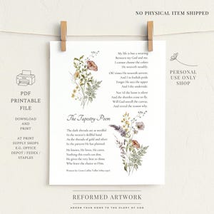 The Weaver Poem / the Tapestry Poem Christian Poetry Print Christian ...